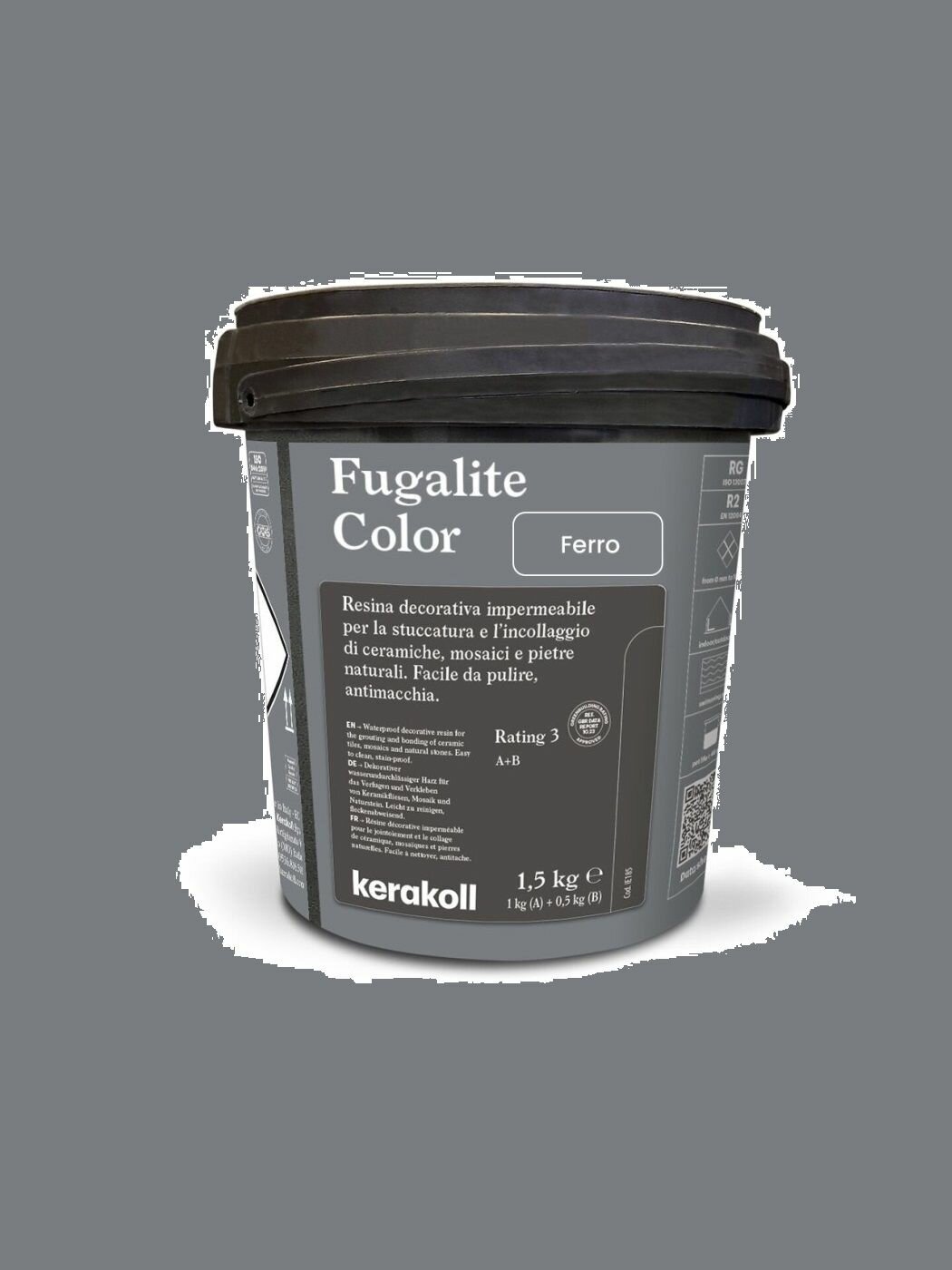 Затирка двухкомпонентная Kerakoll Fugalite Color (1,5кг) Ferro