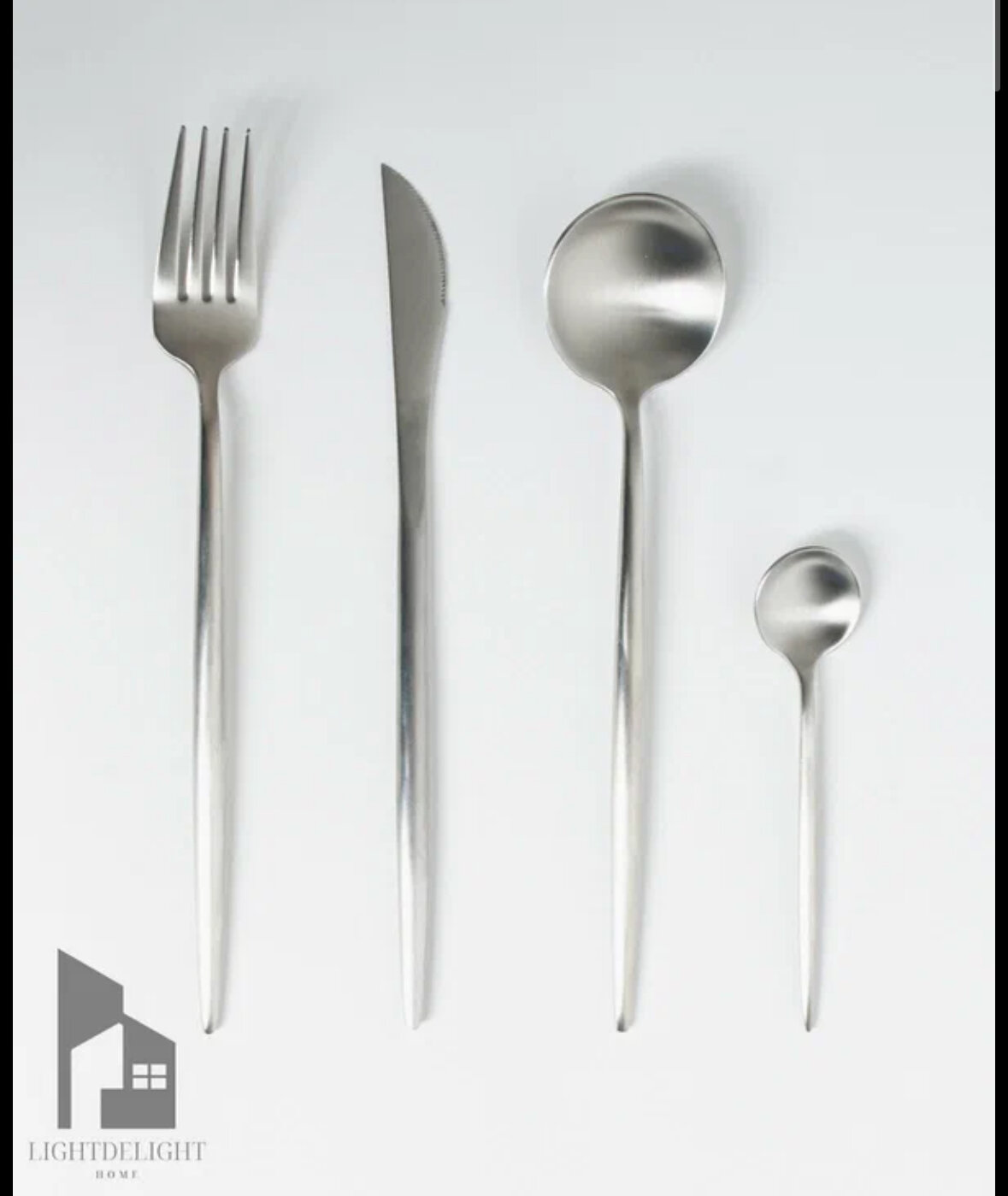 Набор столовых приборов MOON by Jose Ribeiro | Portugal 24 предмета на 6 персон, серебряный матовый