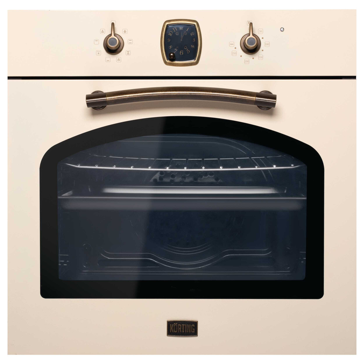 Электрический духовой шкаф Korting OKB 481 CRB бежевый, 64 л, 3 кВт