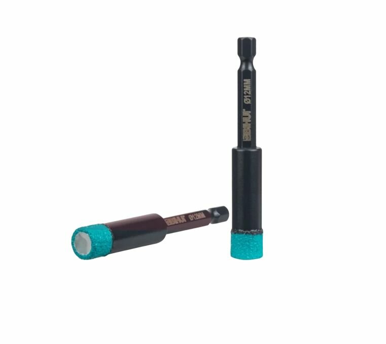 Коронка алмазная по керамограниту BIHUI на дрель, 12мм (вакуумная пайка), арт. DBDQ12