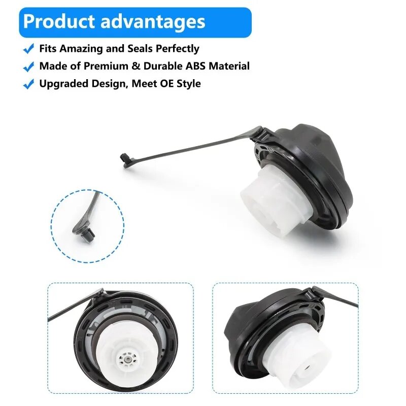 Для Hyundai & Kia Совместимая крышка топливного бака 31010-3L600U 310103L600 Черная запасная часть