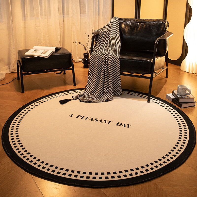 Винтажный круглый ковер во французском стиле/подушка для вращающегося кресла/противоскользящий круглый ковер,60*60 cm