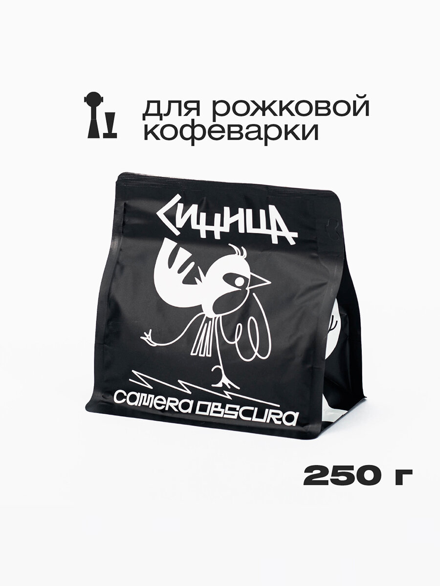 Синица, помол для рожковой кофемашины, фирменный кофе Camera Obscura, 250г