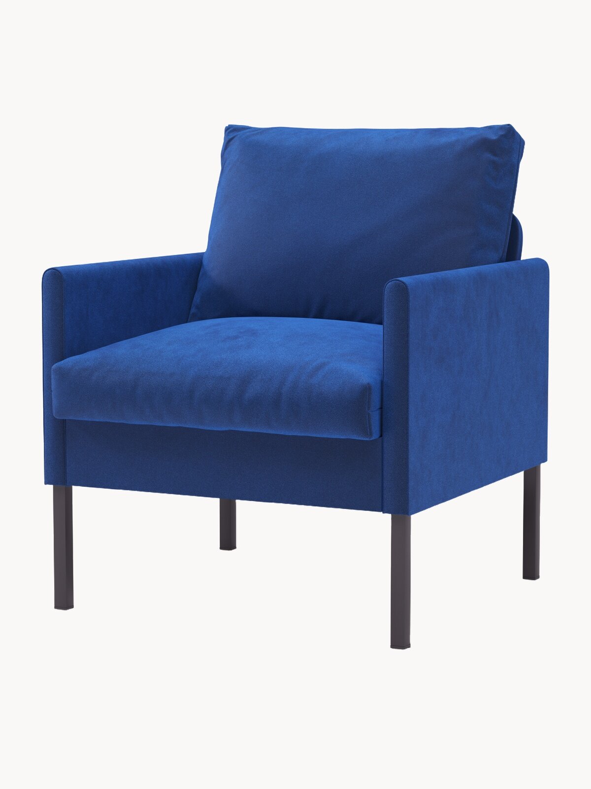 Кресло с подлокотниками Pragma Lappi, обивка: текстиль, синий