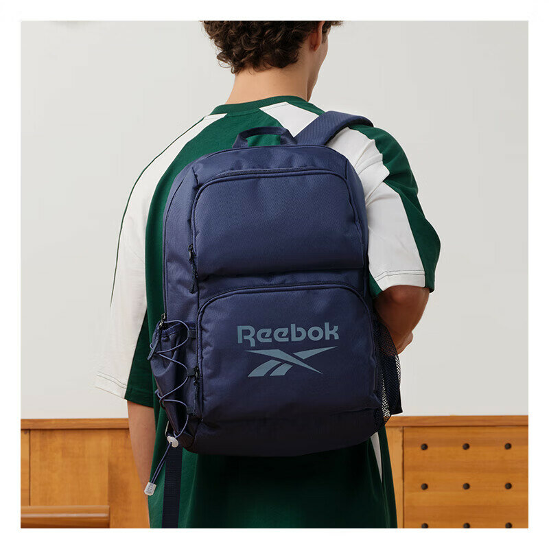 Рюкзак Reebok, Multi-Compartment Backpack for Men Water-Resistant Commuter, большая вместимость, водонепроницаемый, с множеством карманов, городской, школьный, для мужчин, синий