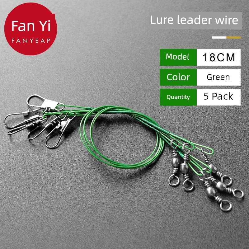 Поводок для рыбалки pq801_Luya, карбоновая леска, высокопрочный соединитель из стальной проволоки, готовая карбоновая