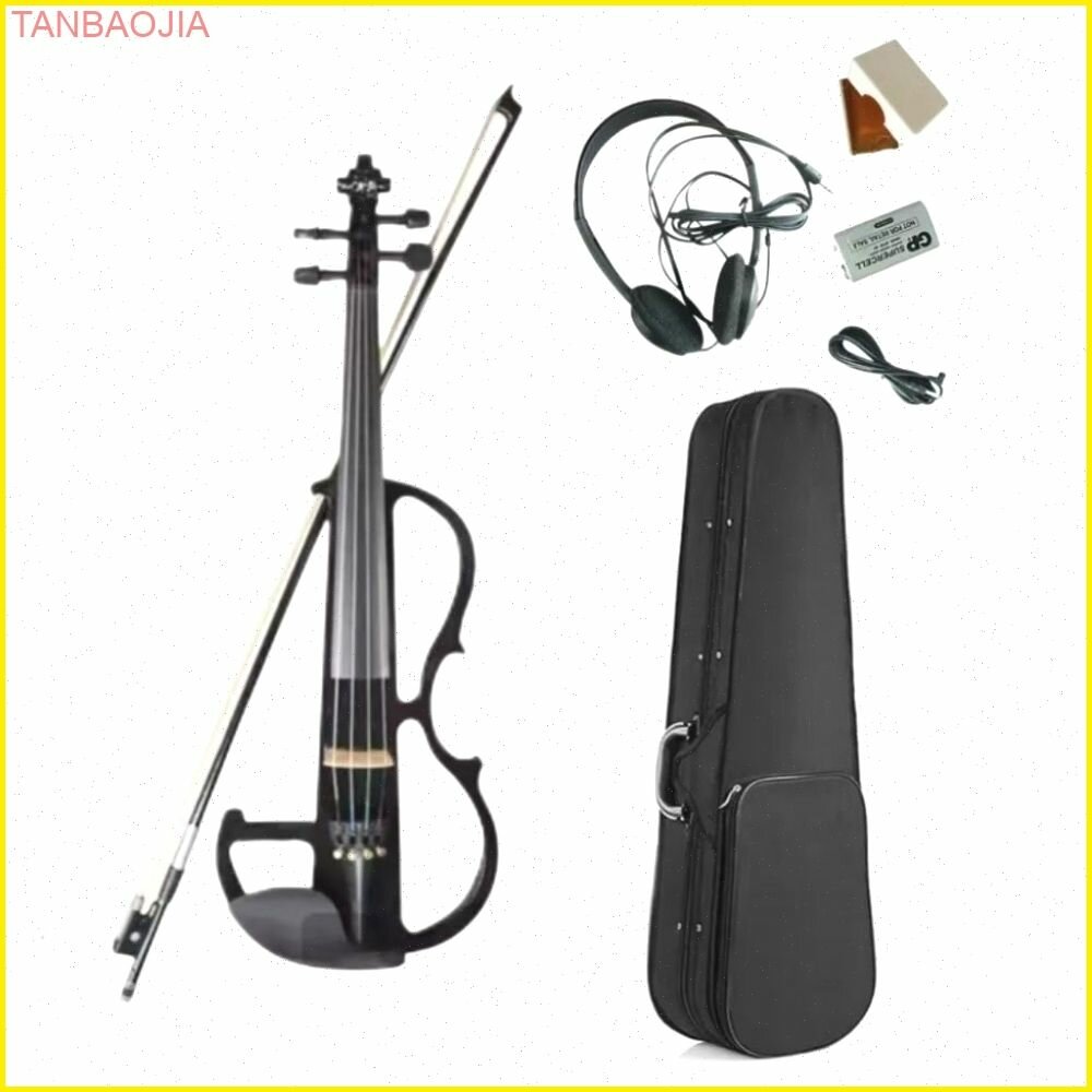 Электроскрипка размер 4/4, Черный