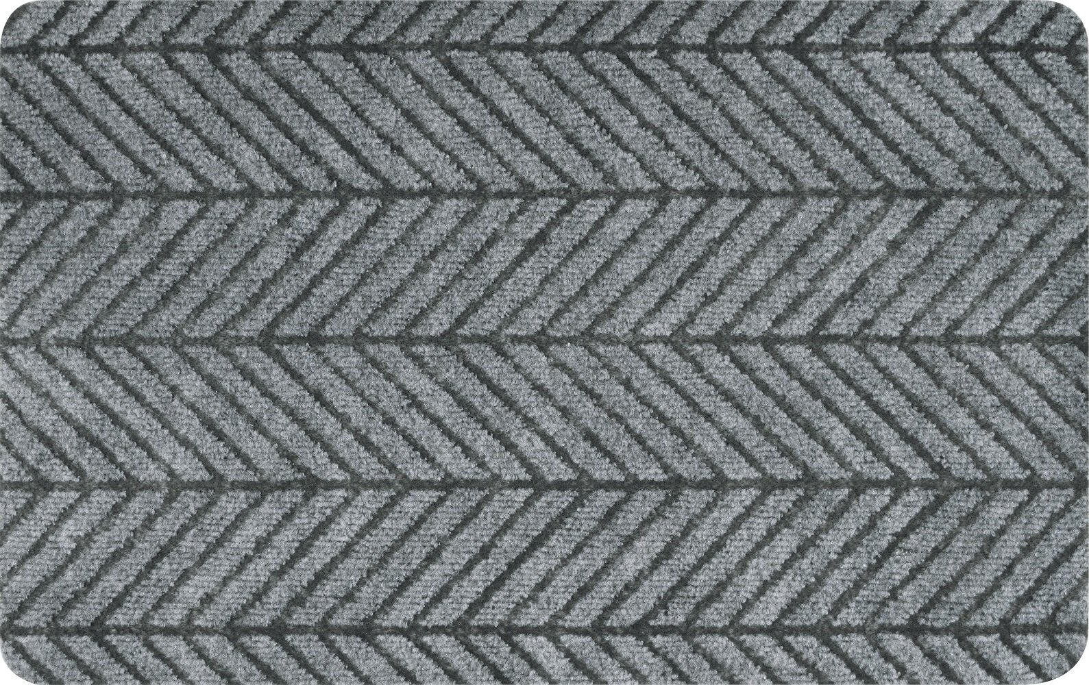 Коврик придверный рыжий КОТ, 50х80 см, полиэстер/резина, серый