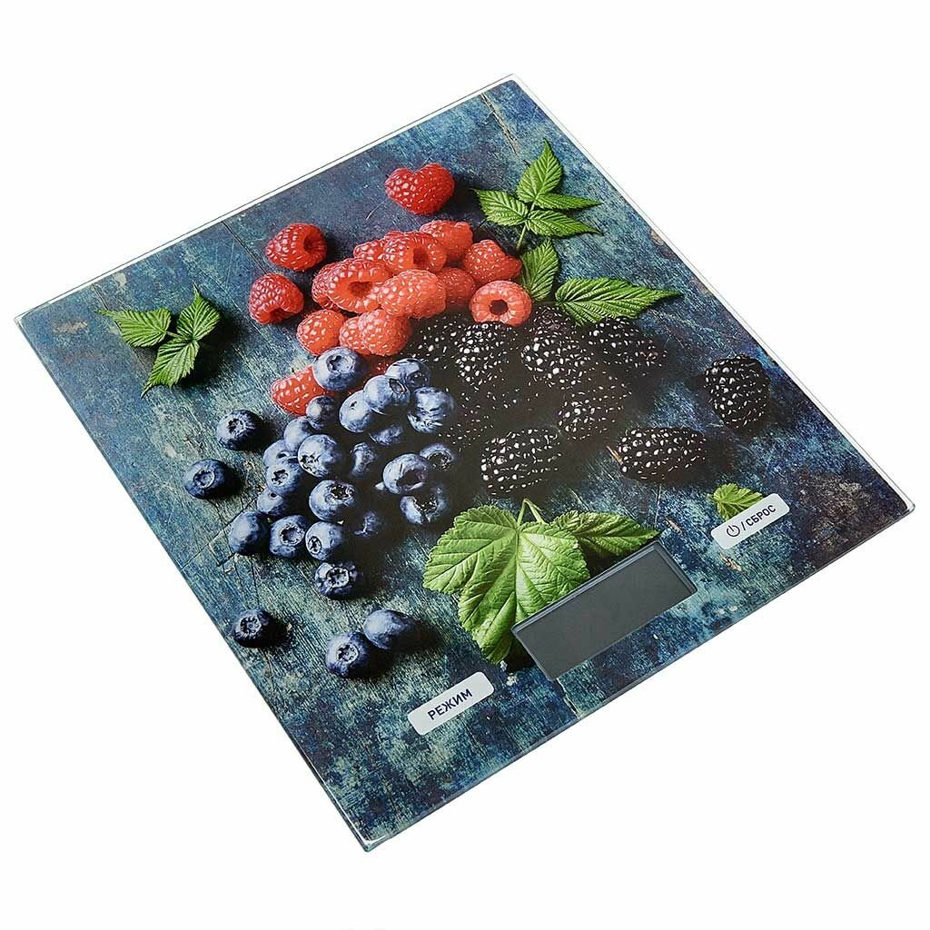 Весы кухонные электр. Ягодный микс (KCE-51) 5кг Delta