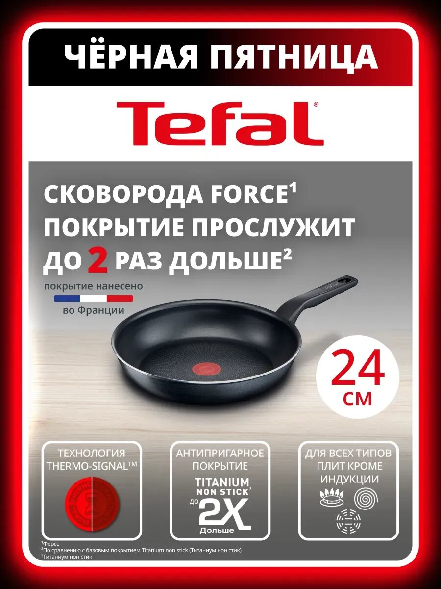 Классическая сковорода Force 24 см с антипригарным покрытием