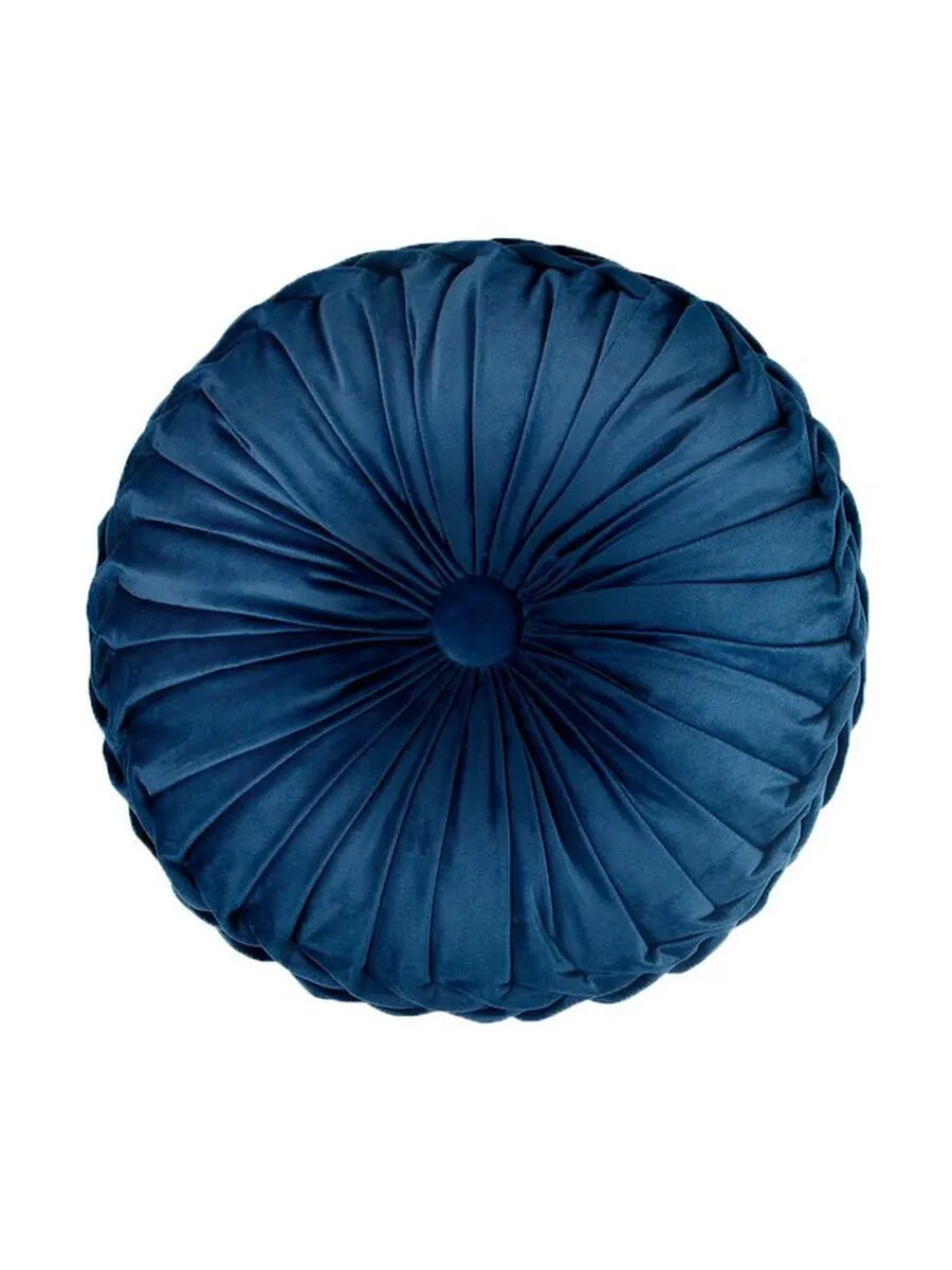 Наволочка (Голубой, круглый пуф, интегрированная, 35x55см)