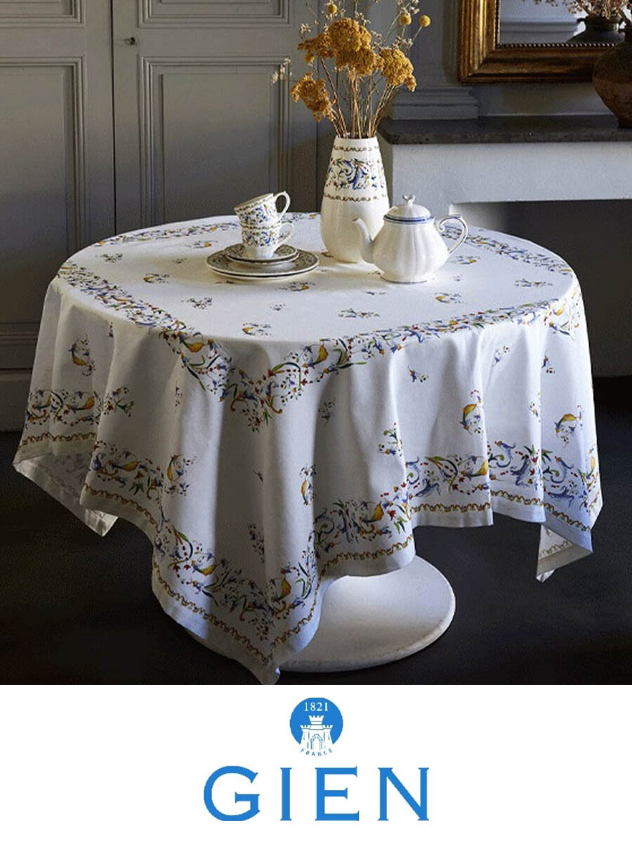 Скатерть Gien Toscana 170х170 см, 100% хлопок, растительный орнамент