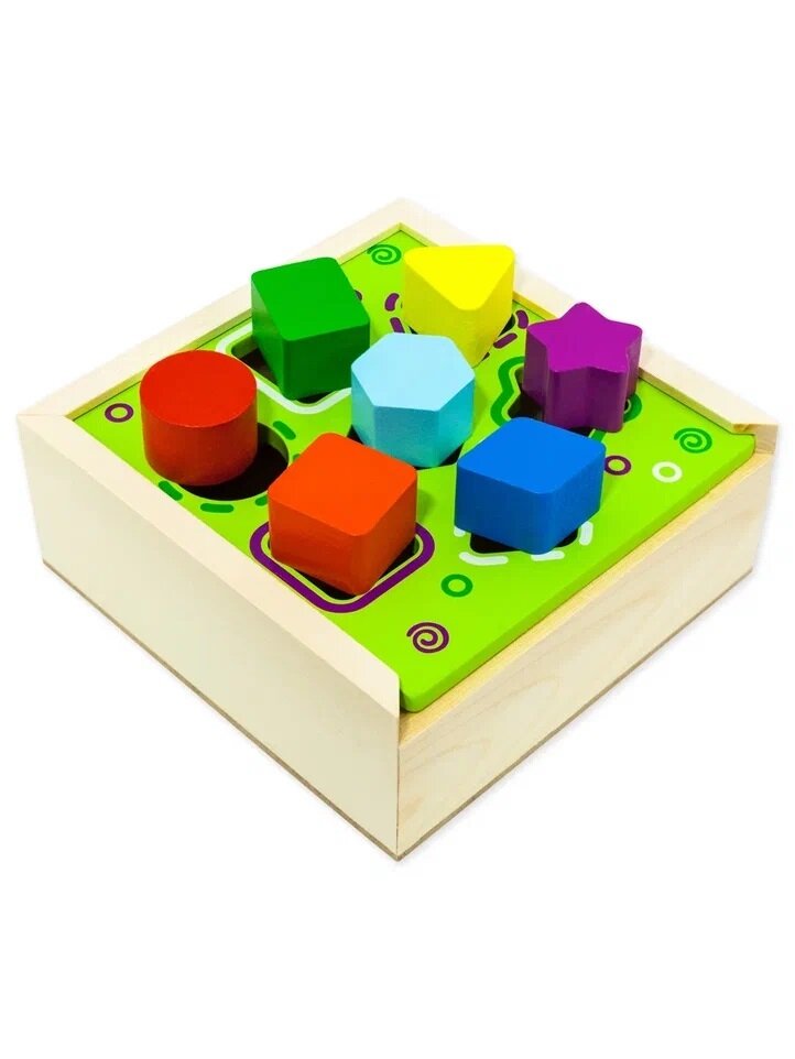 Сортер Alatoys СОР03, развивающие свойства, деревянные детали, для моторики и логики