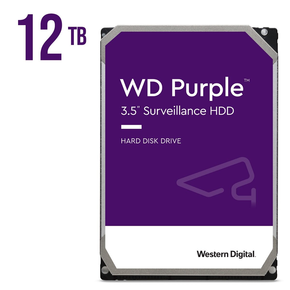 12 ТБ Жесткий диск WD Purple WD122PURZ, HDD, SATA III, 3.5"