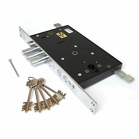 Замок врезной Mettem (Меттэм) ЗВ13 174.1.1 двухсистемный с защёлкой, задвижкой и тягами