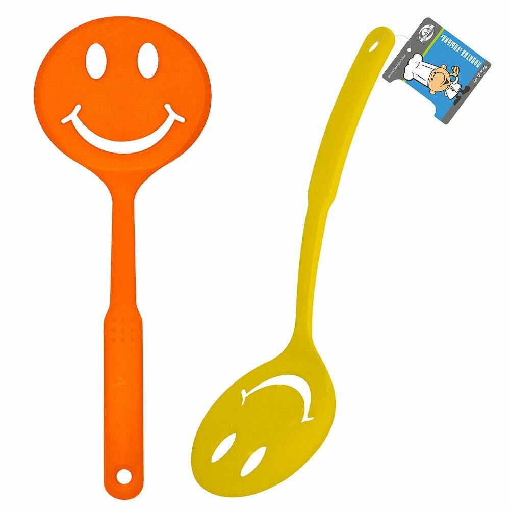 Лопатка кухонная 31 см "Улыбка" для переворачивания мяса, котлет, оладий, омлета, блинов