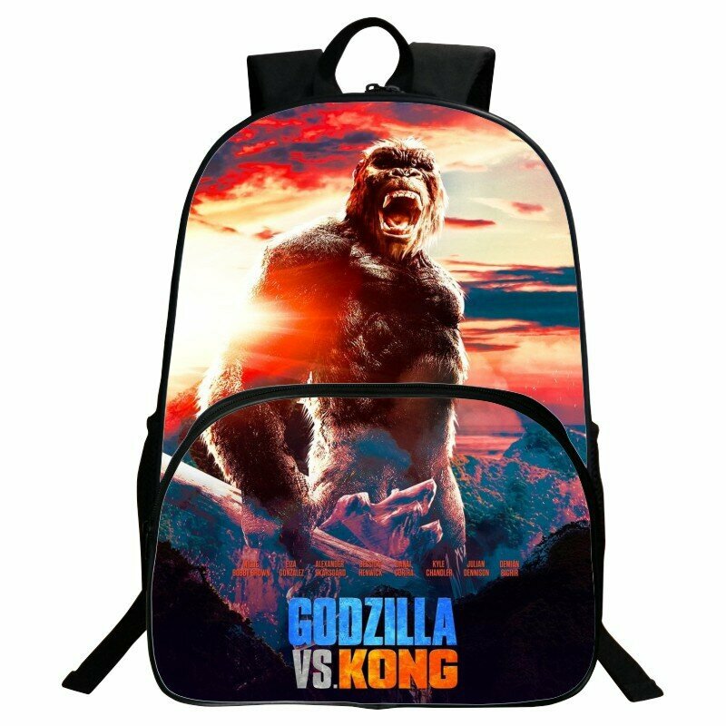 2026 Новый продукт с принтом Рюкзак Годзилла против Конга Мерчандайз из фильма Школьный рюкзак для студентов Детский рюкзак для мальчиков