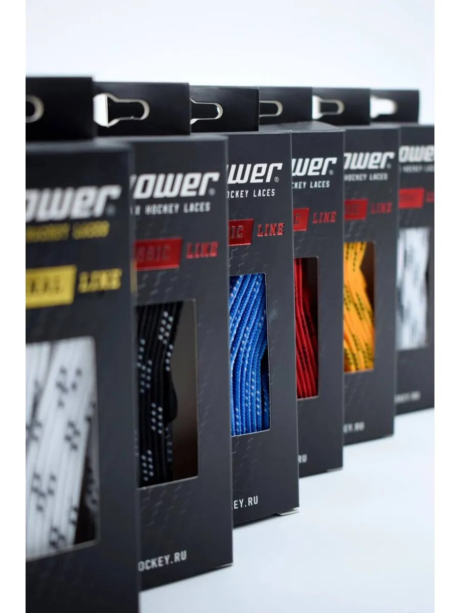 Шнурки хоккейные с пропиткой WILLPOWER CLASSIC 305 см