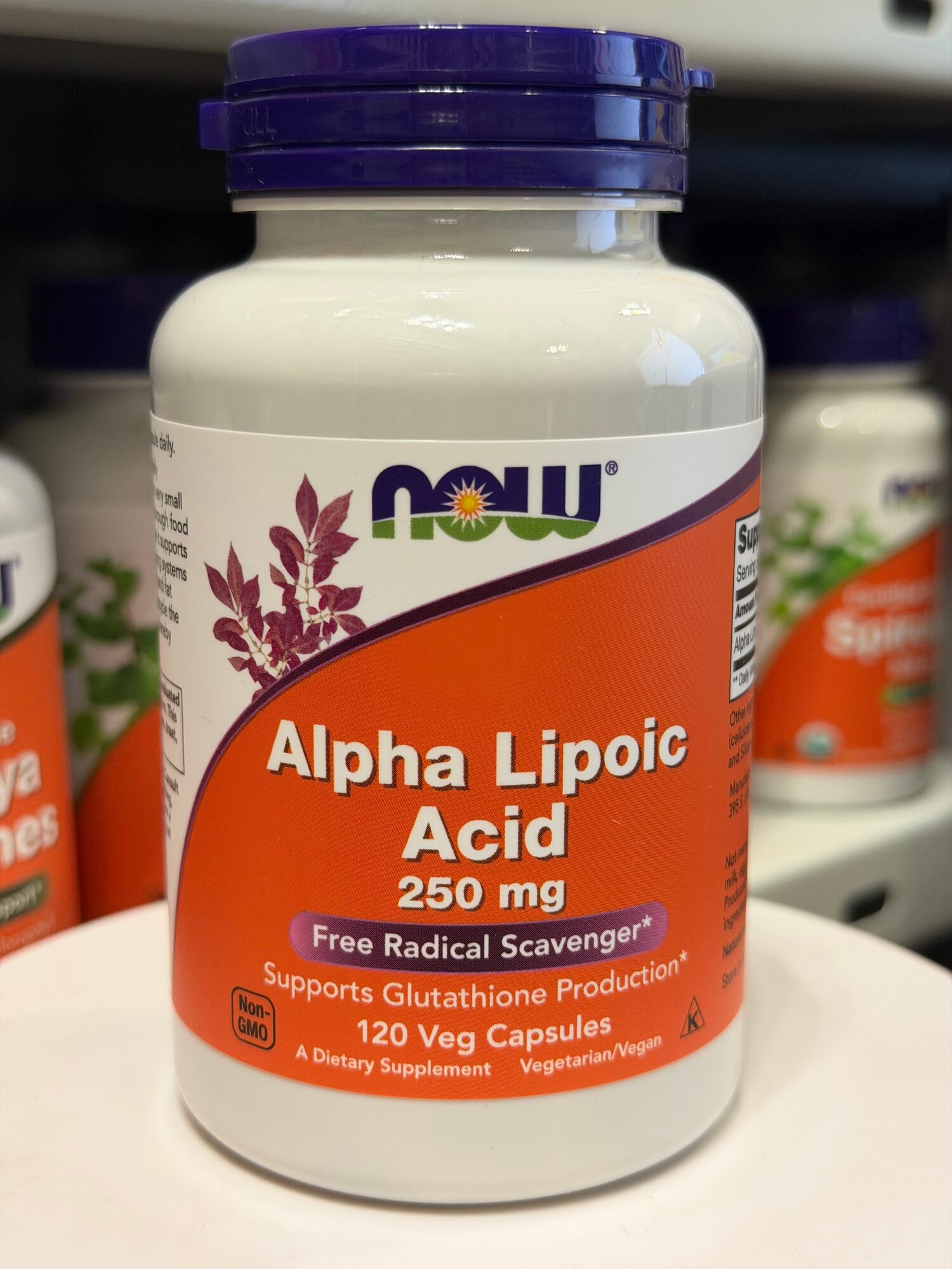 NOW Alpha Lipoic Acid 250 мг — альфа-липоевая кислота для антиоксидантной защиты, 120 капсул