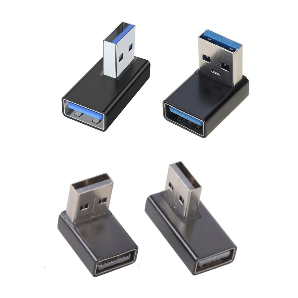 USB-адаптер 3.0 под прямым углом, 4 шт, Черный