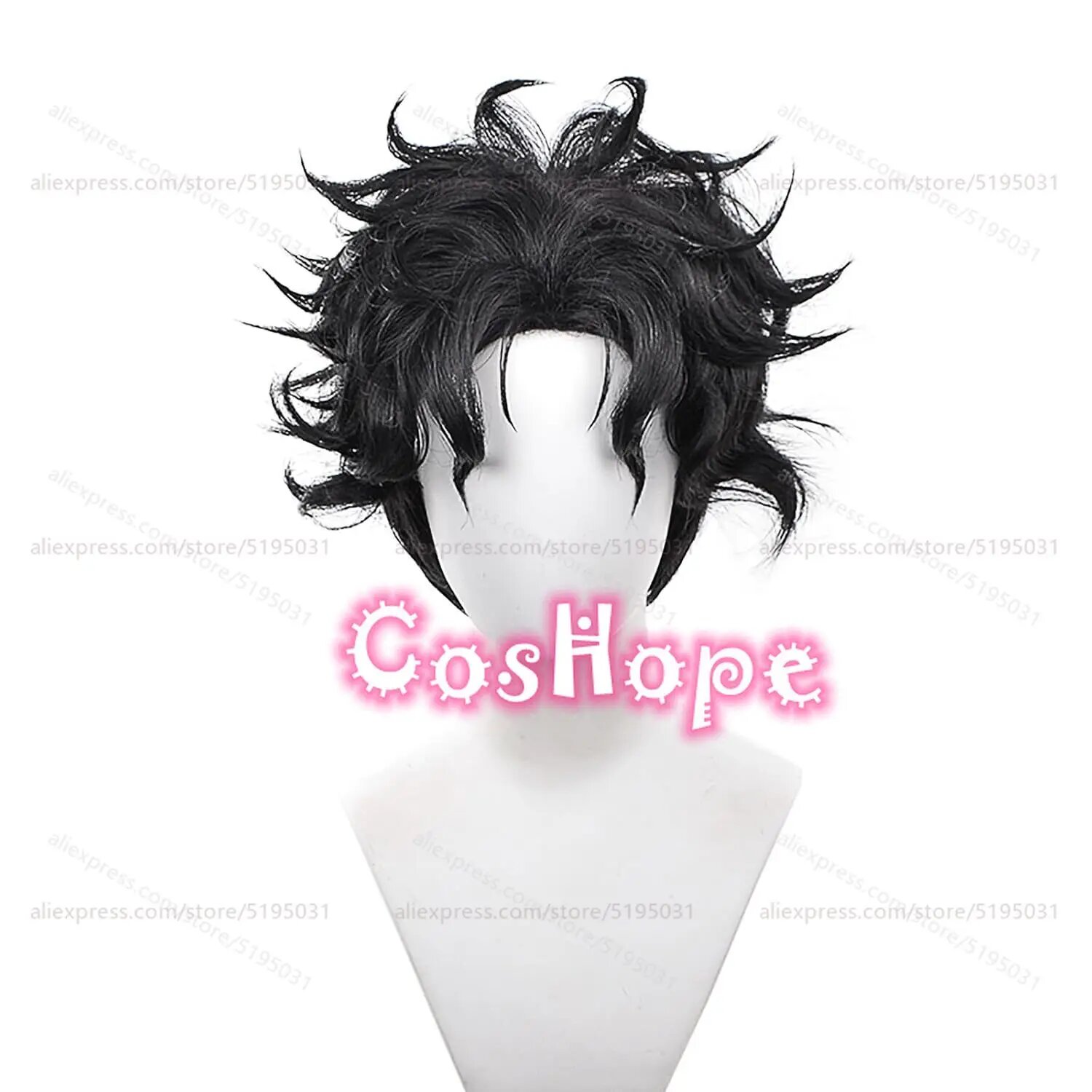 Косплей парик CosHope черный 30 см