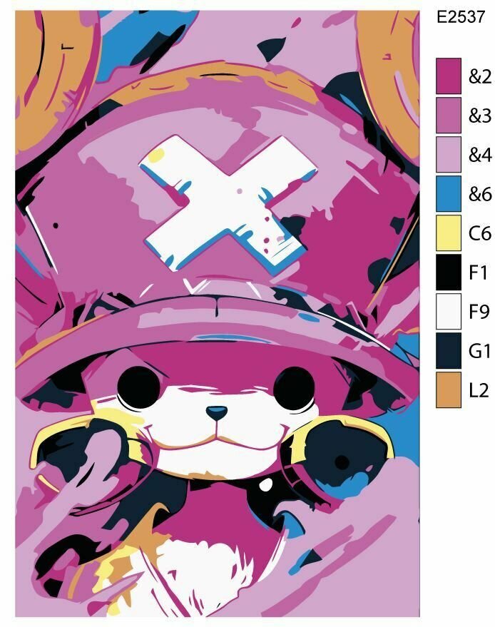 Детская картина по номерам E2537 "Аниме Ван Пис (One Piece). Тони Тони Чоппер" 20x30