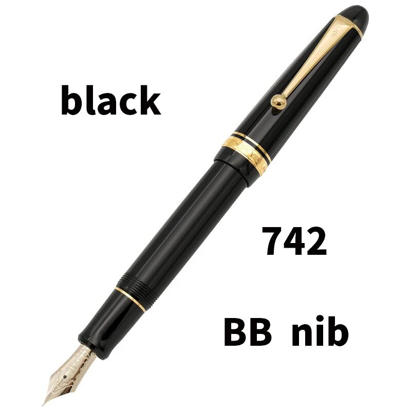 Перьевая ручка Pilot CUSTOM 742 с золотым наконечником 14К black BB