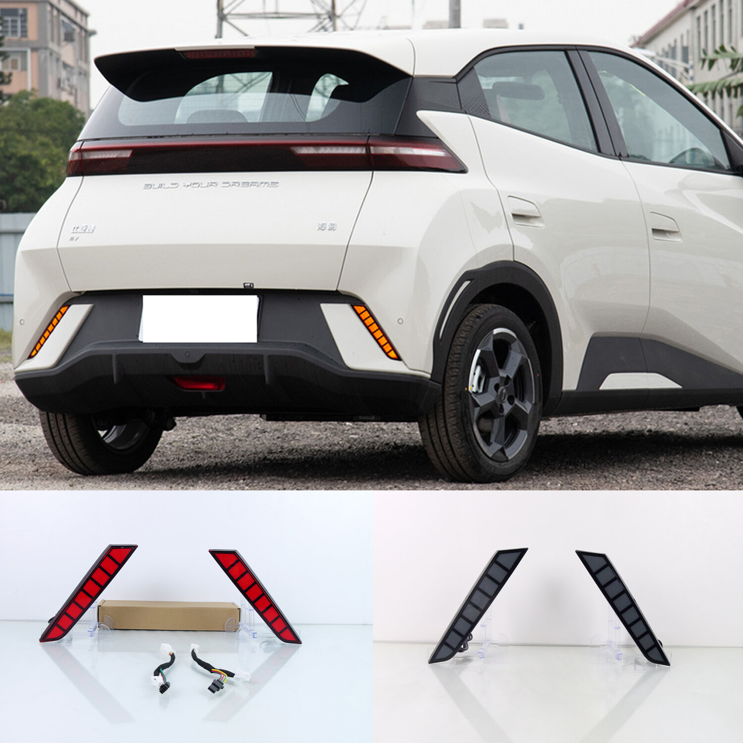 Задние панели огня BYD Seagull 23-25 специальных LED-светливых огня для чайки заднего поворота(Черный)