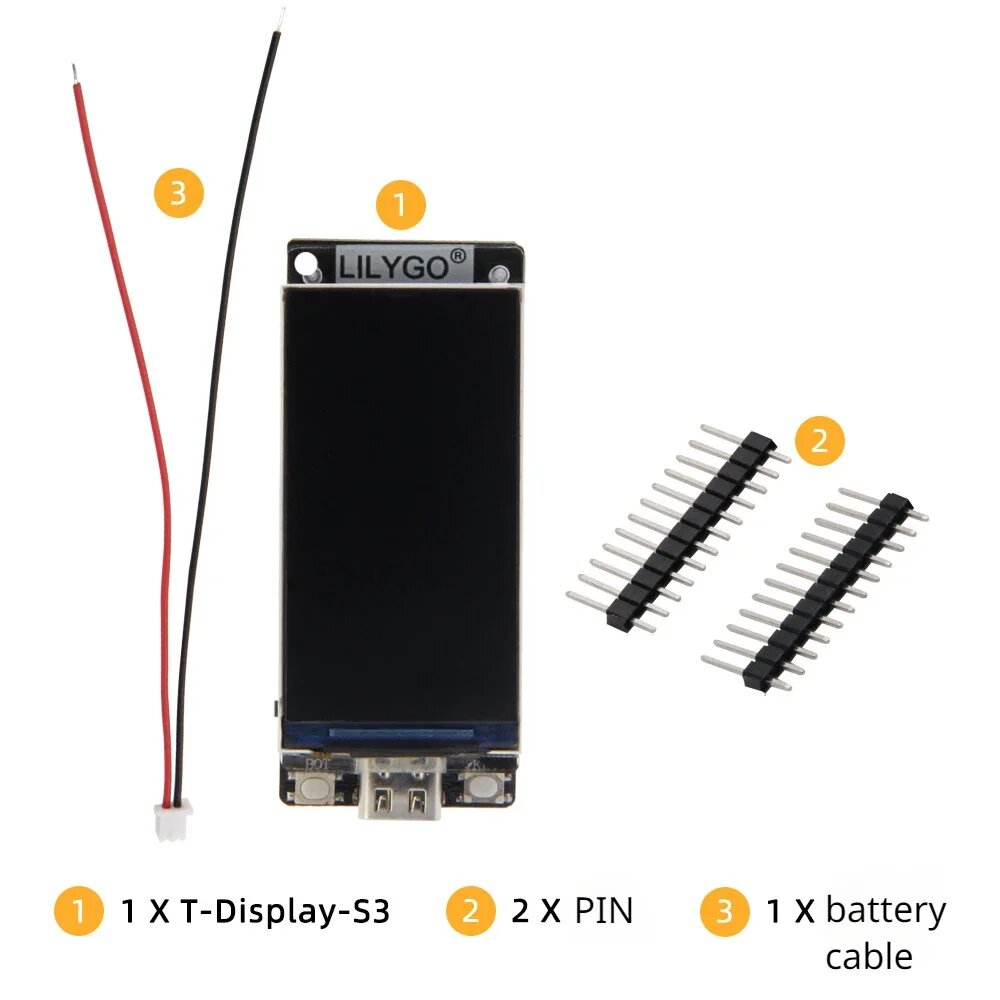 LILYGO® T-Display-S3 Черный дисплей
