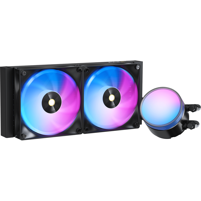 Система жидкостного охлаждения/ Water Cooling System Ocypus Delta L24 BK ARGB V2 (280W, 240mm, Black, ARGB, Fans: 2x120mm, 73CFM, 2000RPM/ Pump height 60mm, 27dBA, 2650RPM, Rad thickness 27mm/ S: 1851, 1700, 1200, 115X, AM5, AM4) Delta-L24-BK2AAWNN02X-GL