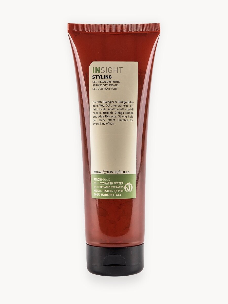 Гель сильной фиксации Insight Professional STRONG STYLING GEL с органическим экстрактом гинкго билоба и алоэ, 250 мл