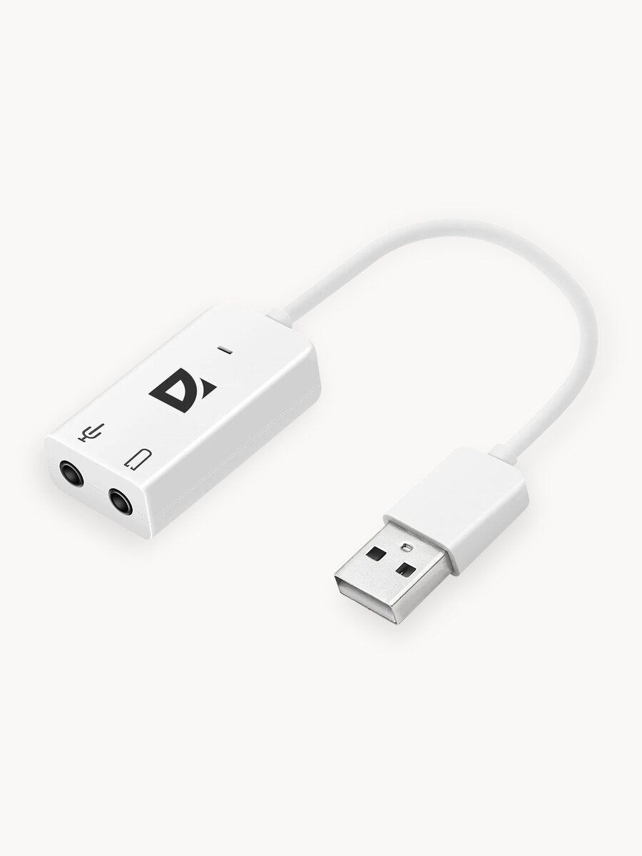 Звуковая карта Defender внешняя USB Audio USB USB - 2х3,5 мм jack, 0.1 м 63002