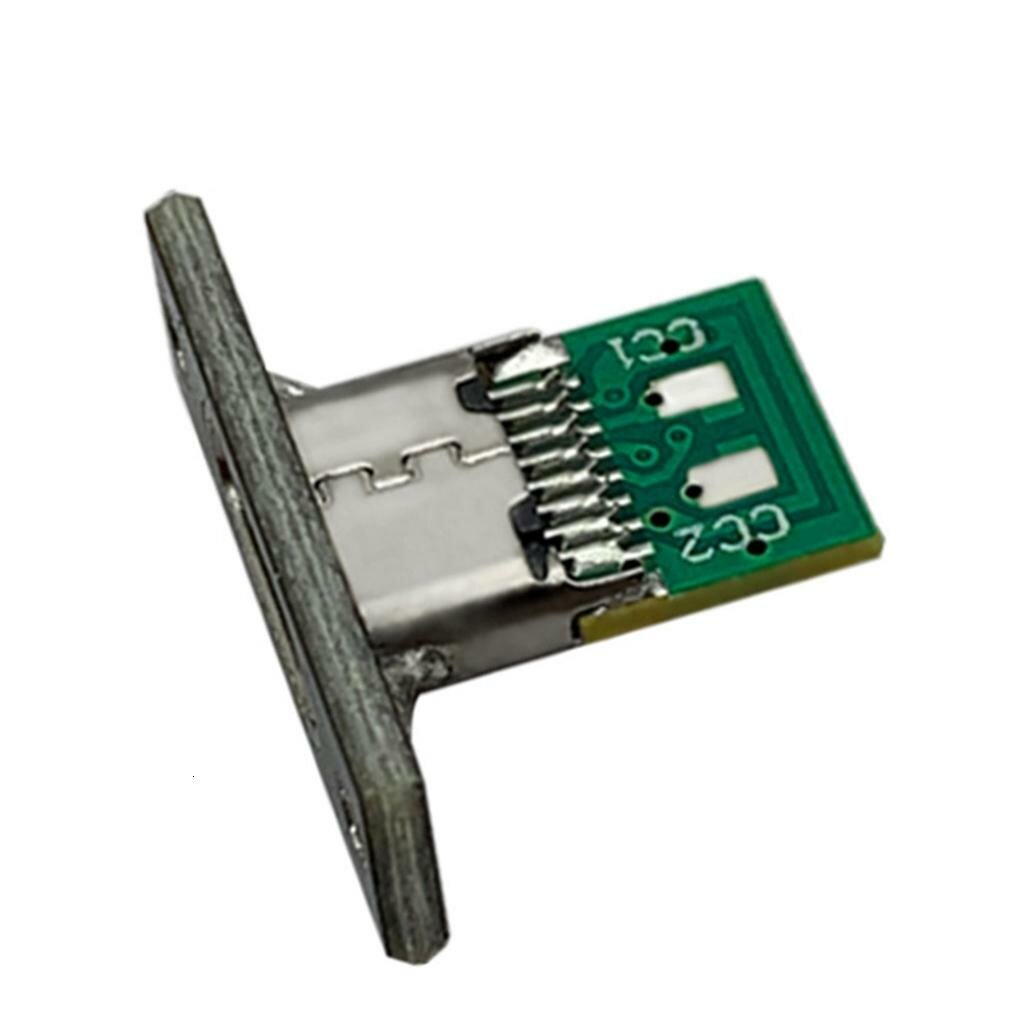 Разъем USB Type-C (гнездо) с платой, 6 точек пайки