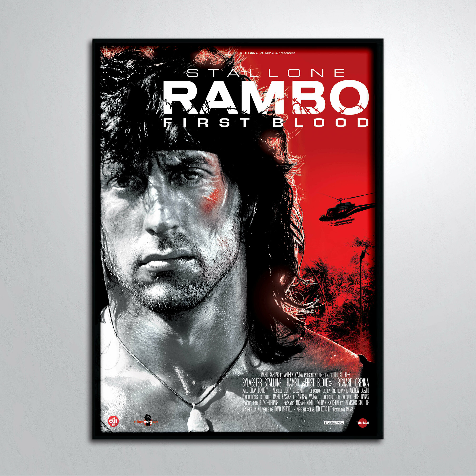 Постер без рамы/Рэмбо Первая кровь Сильвестр Сталлоне Портрет First Blood