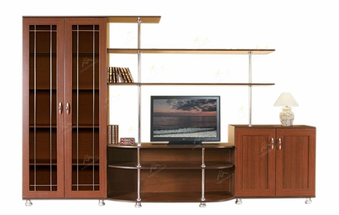 Стенка МебельЛэнд24 Санремо - 6 280x50x180 со шкафом с тумбой