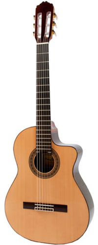 Electrified guitar Raimundo 660E Spruce - Cutaway classical guitar with Fishman Pro Blend equipment installed. Rosewood body, spruce top.