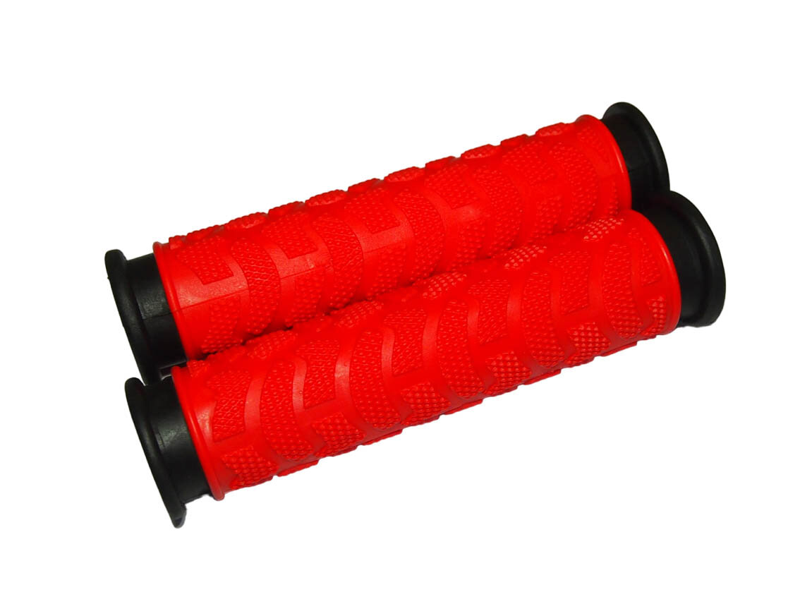 Грипсы для велосипеда 130мм, HUALONG, универсальные, красные.