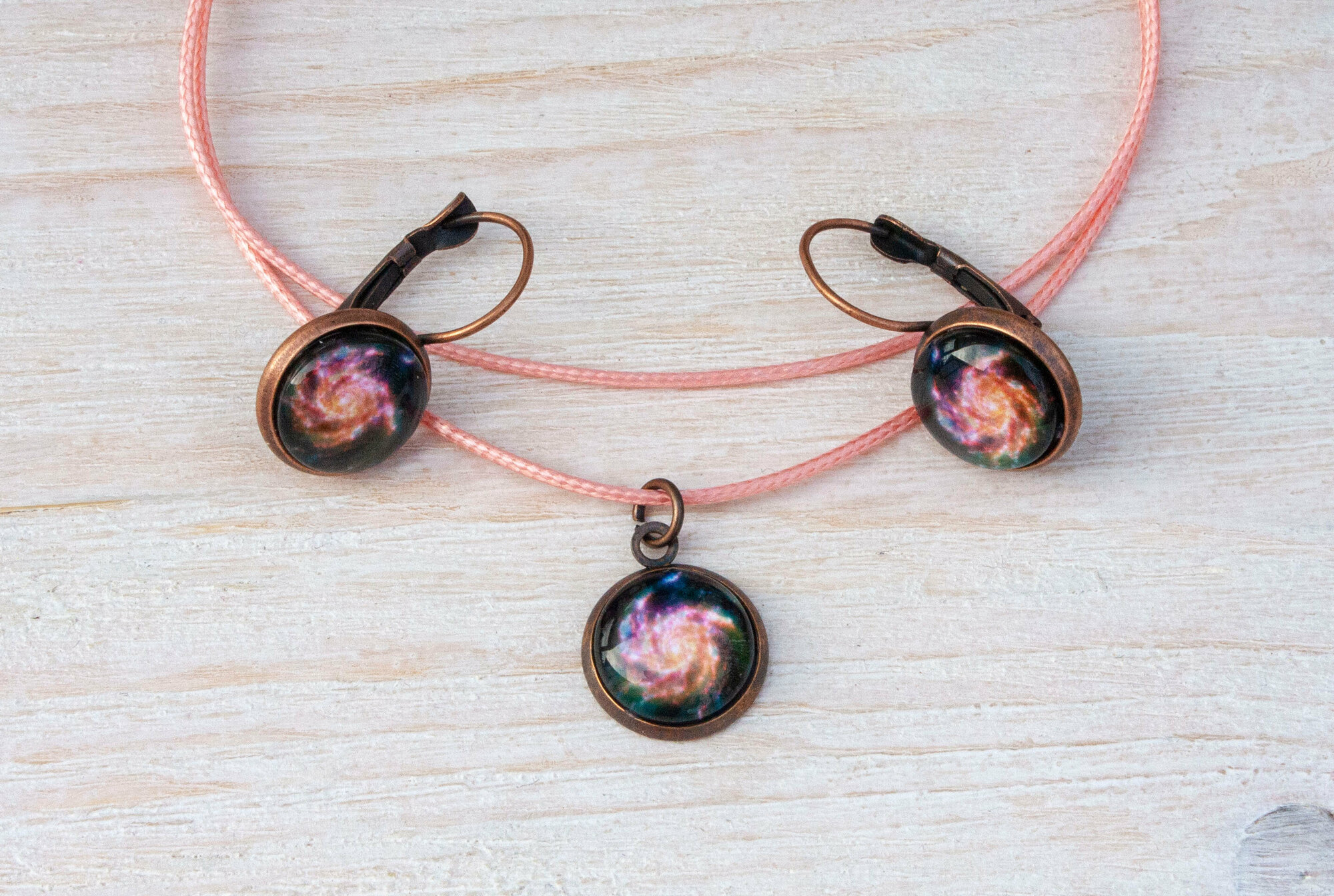 Комплект бижутерии Фламинго-Go!: серьги, подвеска