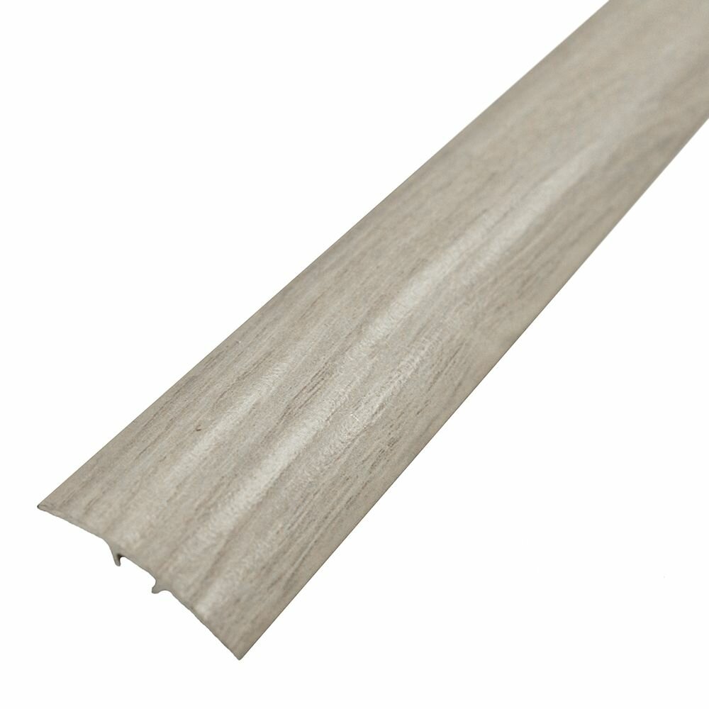 Порог алюминиевый декорированный Стык 30х0-8 мм Аляска 1,8 м