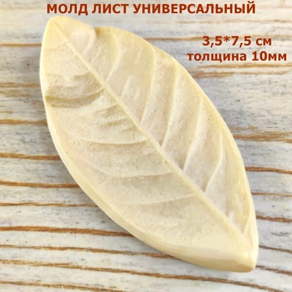 Молд для творчества пластиковый Лист универсальный" 3,5х7,5см