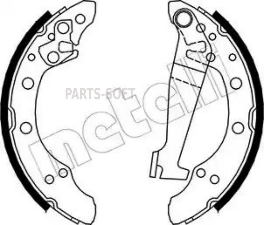 Колодки барабанные! Audi 80 89-94, VW Golf III 91-97 Metelli арт. 530462