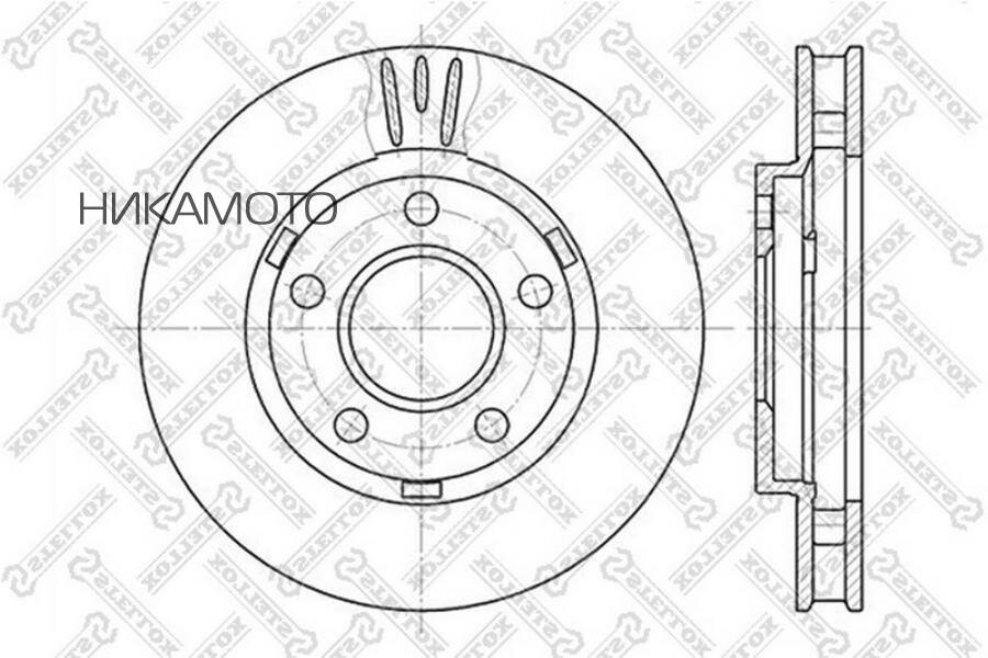 STELLOX 60203634VSX диск тормозной передний!\ Opel Sintra 2.2/3.0/2.2TDi 96-99