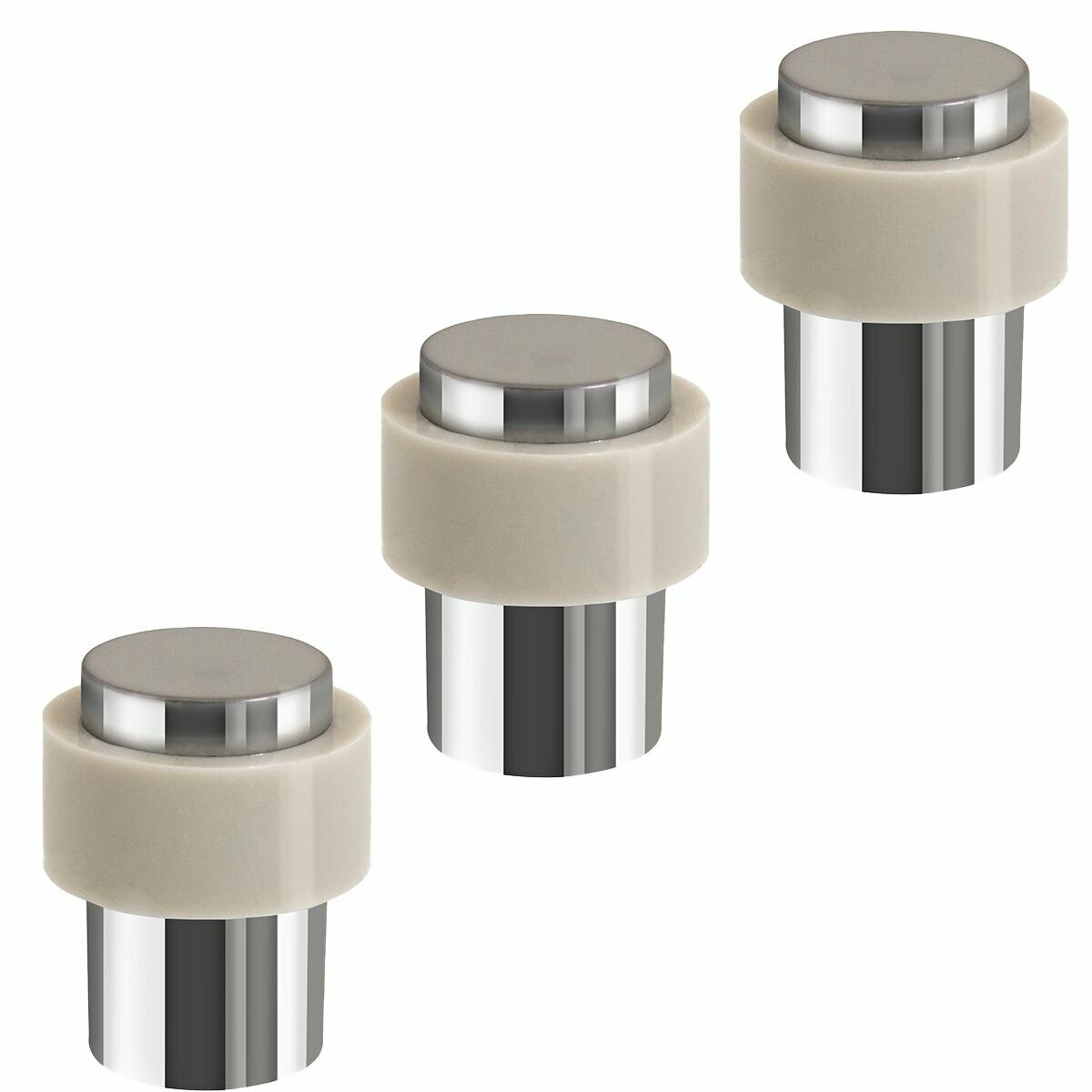 Упор дверной Fuaro (Фуаро) напольный DS-14 CP хром (комплект 3 штуки)