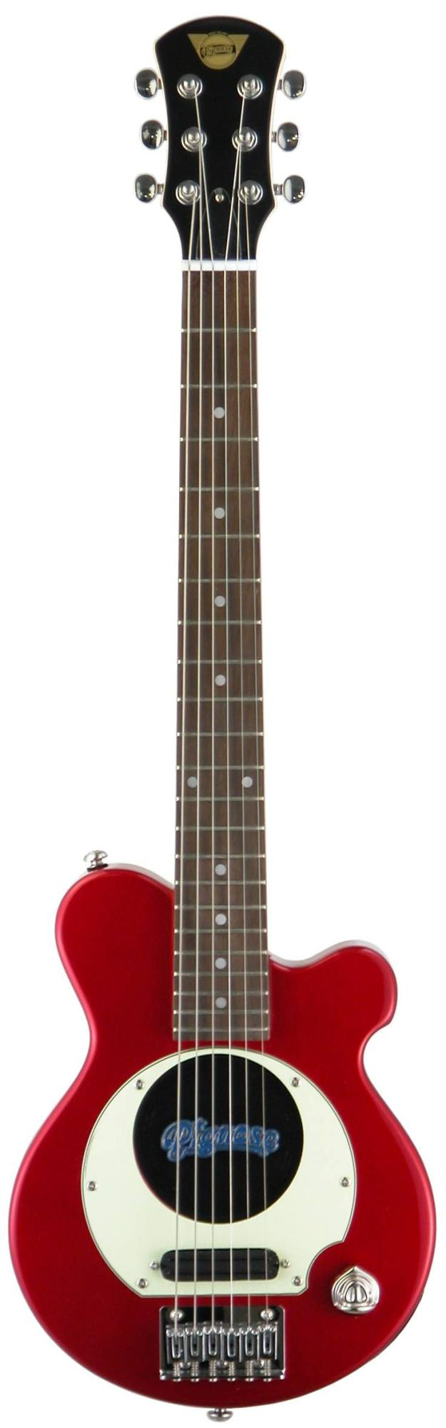 PIGNOSE PGG-200 CA - мини электрогитара со встроенным усилителем. Корпус: липа. Гриф: клен. Накладка грифа: палисандр. Звукосниматели: Н Pignose. Регуляторы: 1V push-pull. Цвет: красный