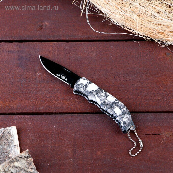 Нож складной "Черепа" 14см, клинок 66мм/1мм 4411910