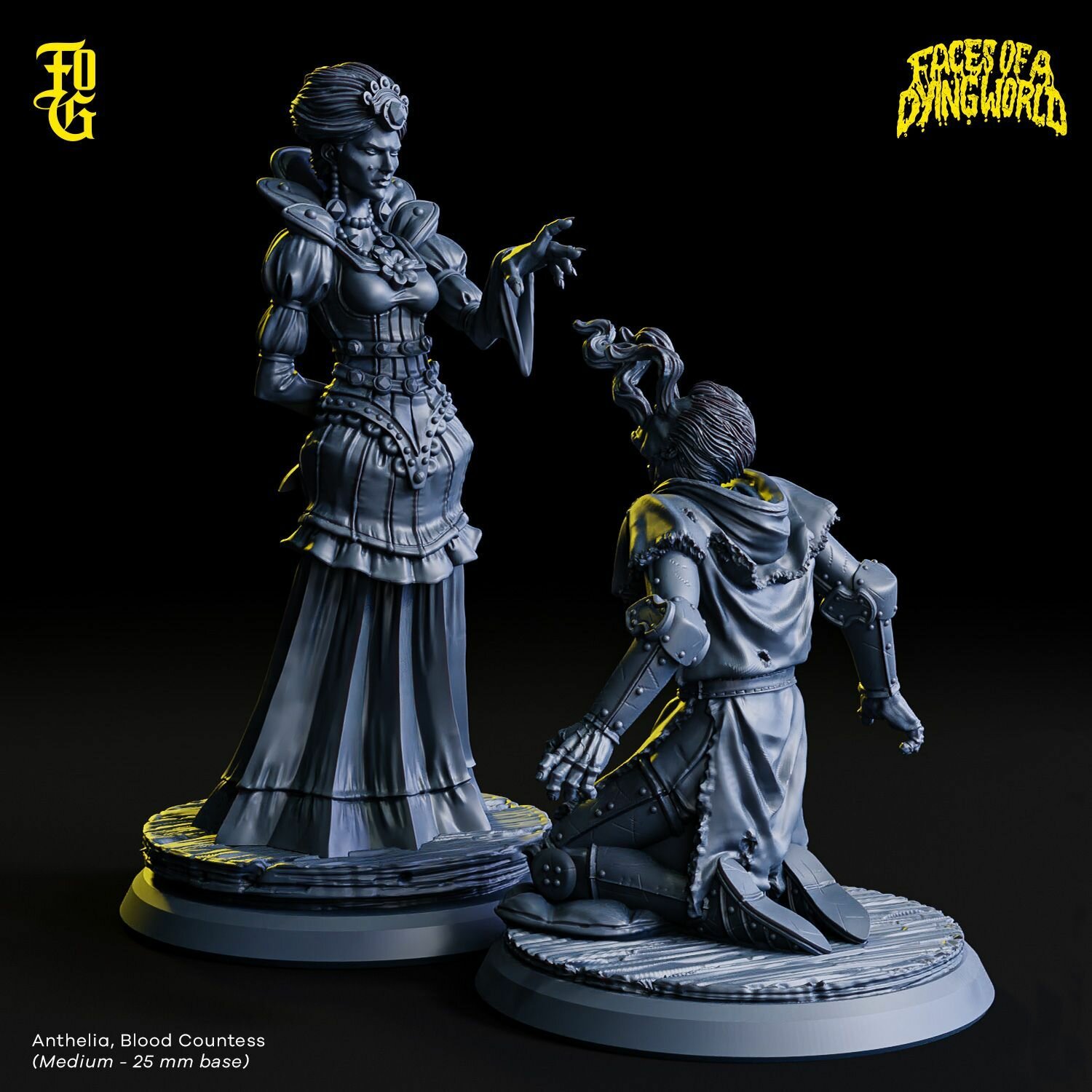 Миниатюра D&D "Кровавая графиня" 32 мм (DnD, Dungeons & Dragons, ДнД, Подземелья и Драконы, Pathfinder)