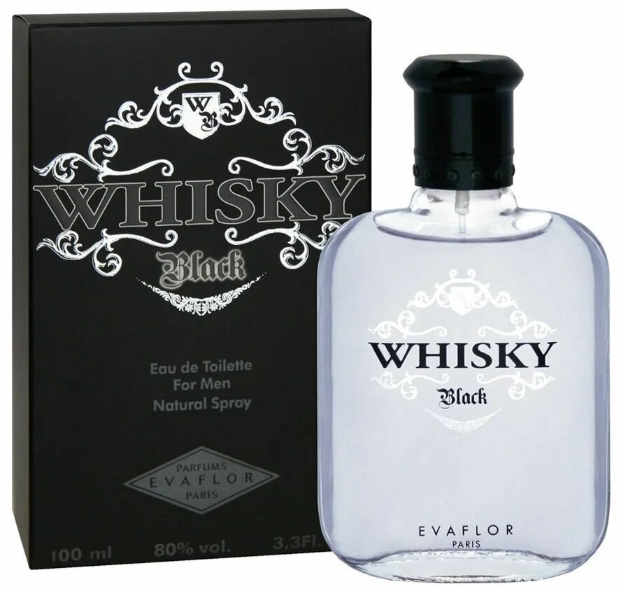 Туалетная вода Evaflor Whisky Black, мужской аромат, цитрусовые ноты, 100мл