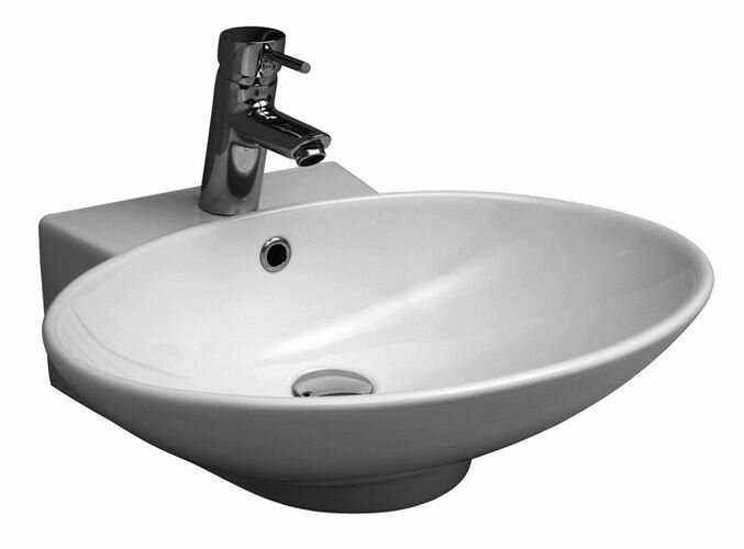 Раковина Serel CH01 на столешницу 550х520х155, цвет белый