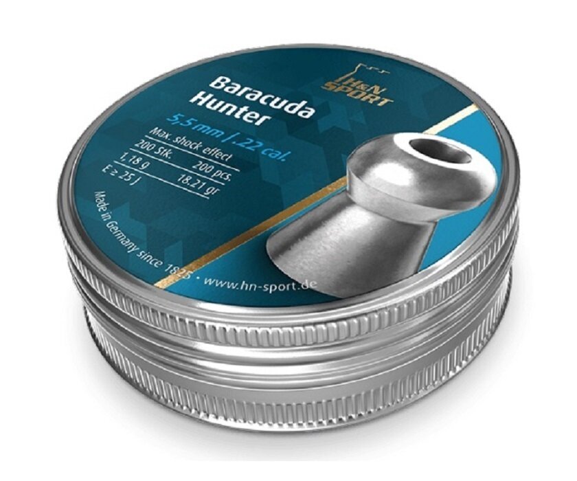 Пули для пневматики H&N Baracuda Hunter 5,5 мм, 1,18 грамм, 200 штук