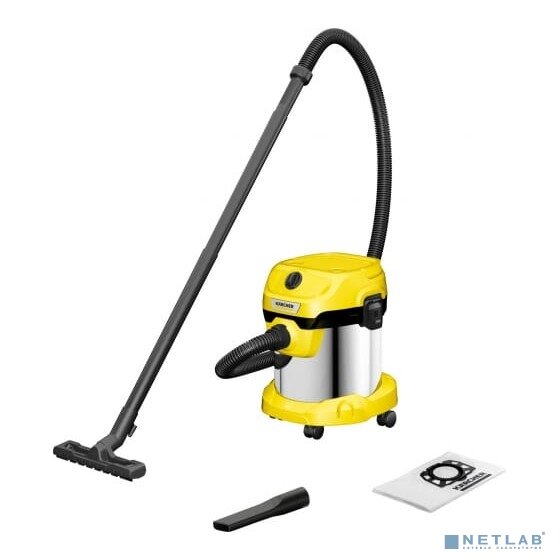 Строительный пылесос Karcher WD 2 Plus S V-15/4/18, желтый [1.628-050.0]